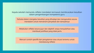 PPT REFLEKSI PENGEMBANGAN KOMPETENSI KEPALA SEKOLAH | PPTX
