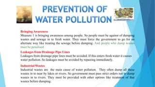 Water Pollution Prevention Methods