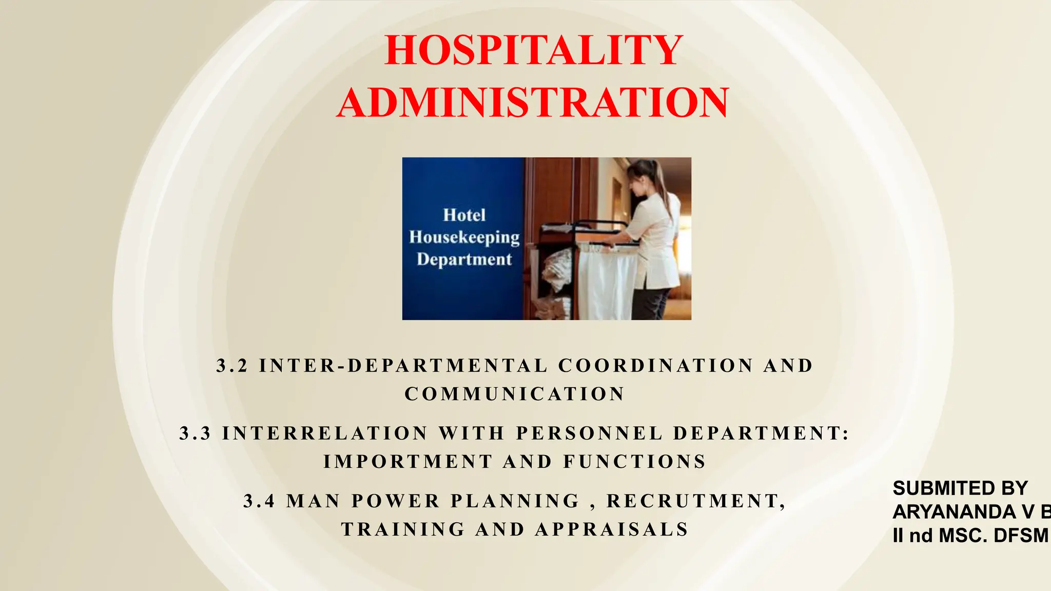 PPT Hospitality Administration, Housekeeping department | PPTX