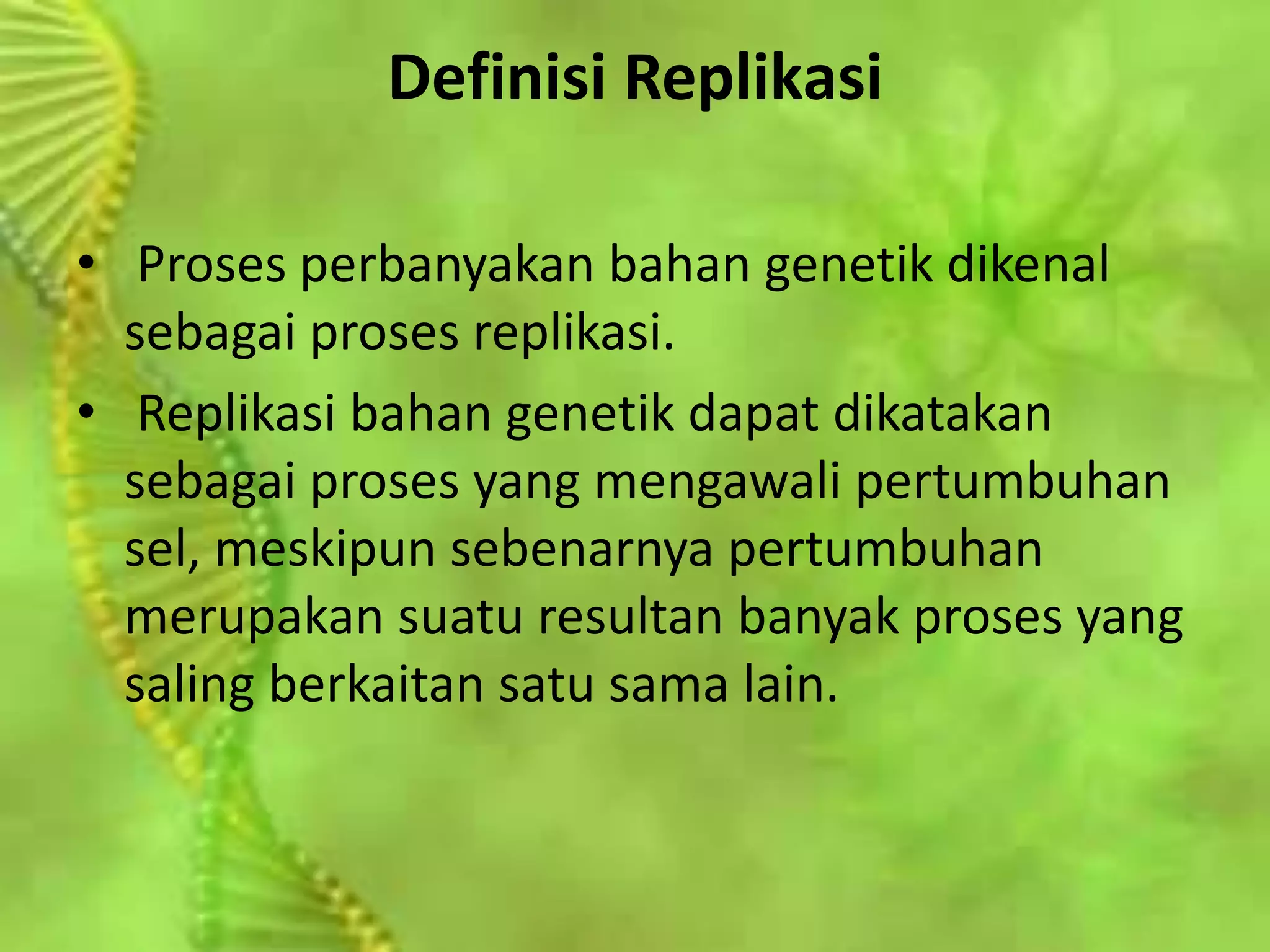 Ppt replikasi DNA | PPTX