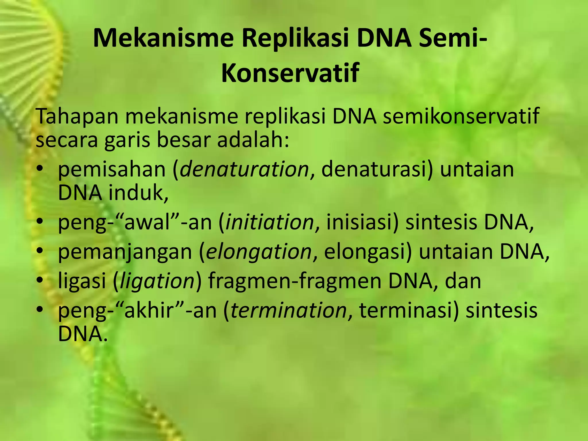Ppt replikasi DNA | PPTX