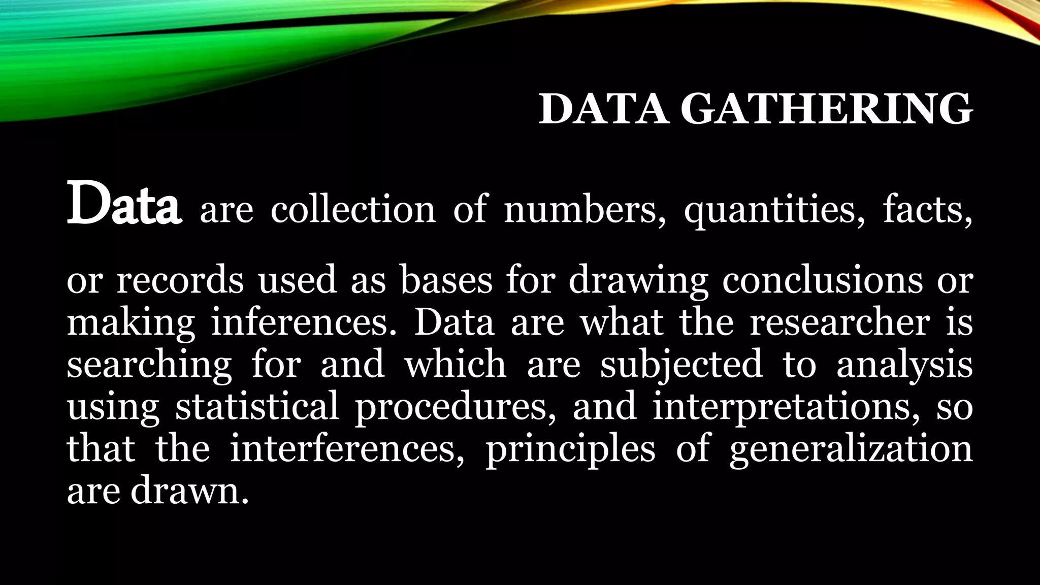 Data Gathering, Sampling, Data Management and Data Integrity | PPTX