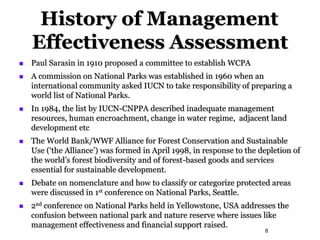 Management Effectiveness Assessment for Wetlands Conservation and its ...