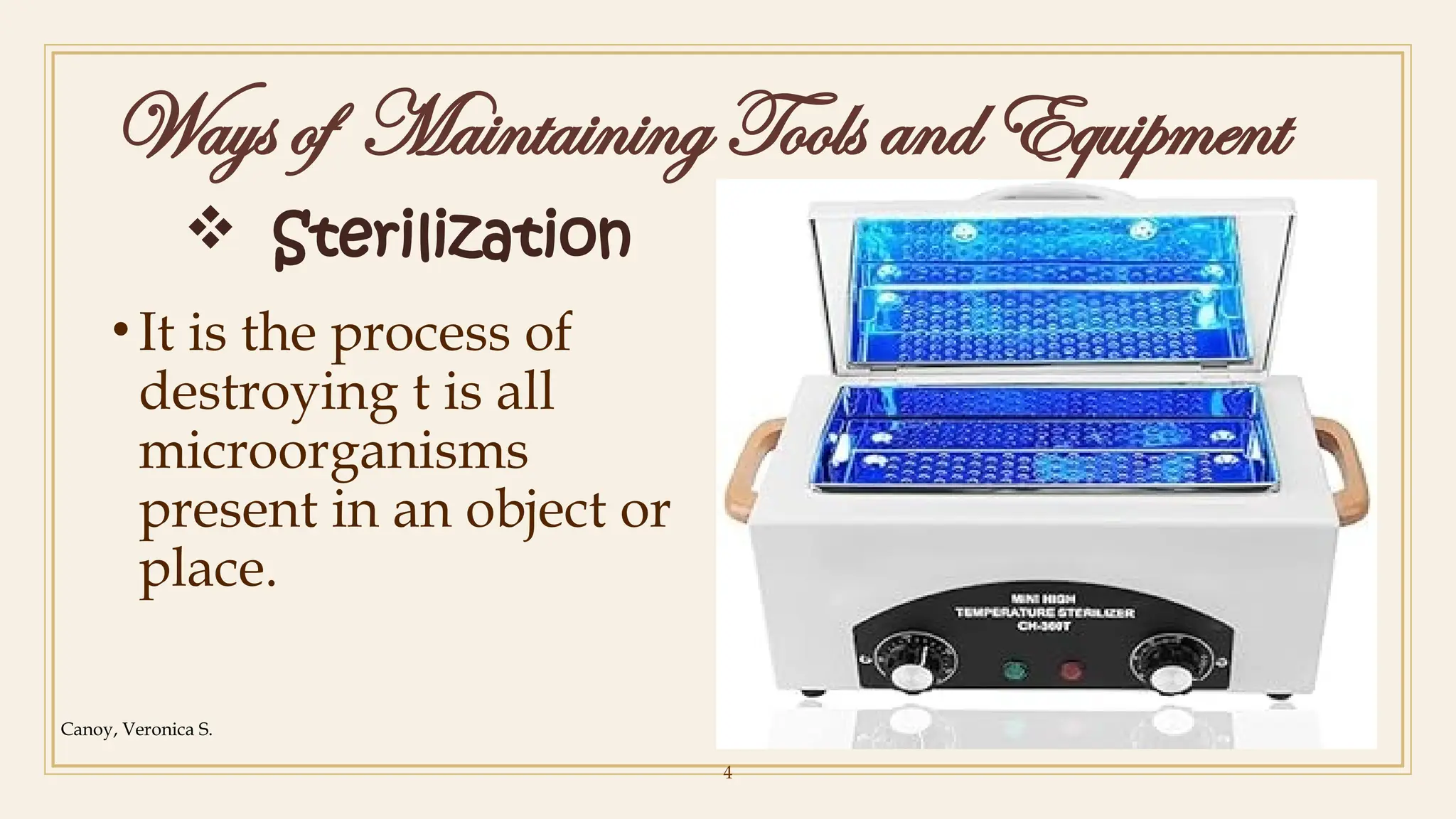 PPT REPORT IN EPP maintenance and safekeeping tools and equipment sep ...