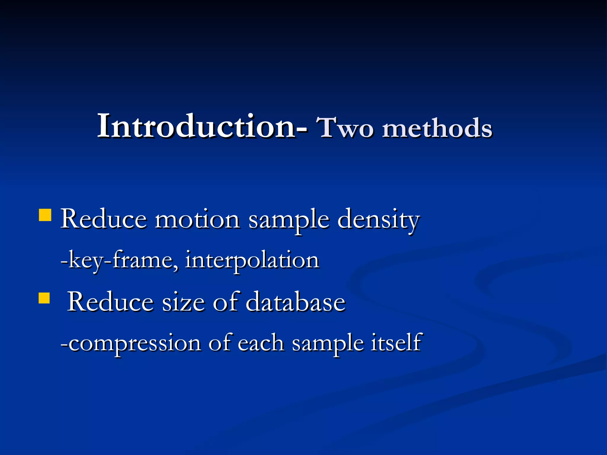 Iterative Frame Decimation and Watermarking for Human Motion Animation | PPT