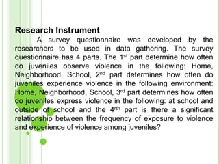 research about juvenile delinquency for students | PPTX