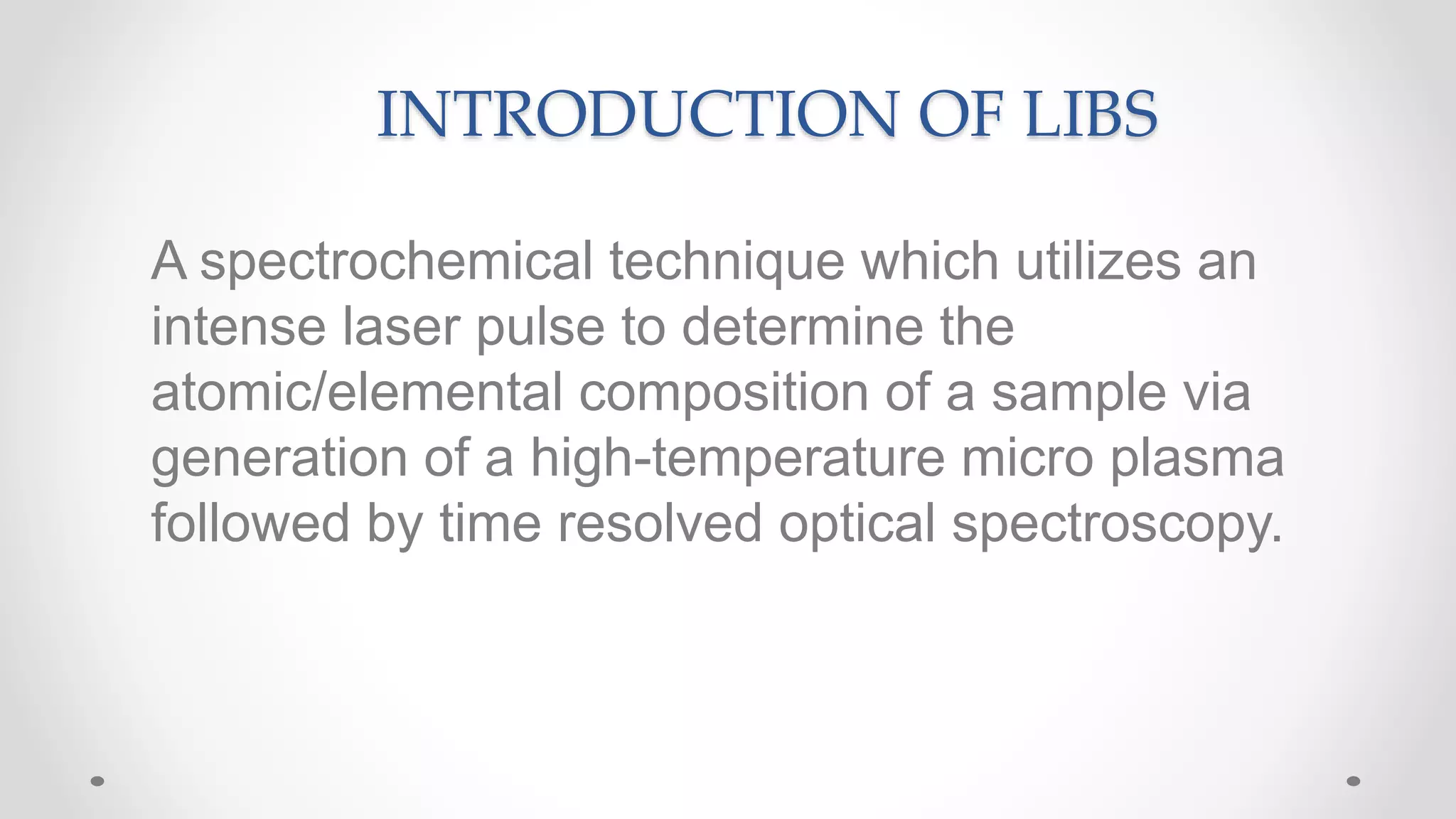 Elemental Analysis of Spinach Using LIBS | PPTX