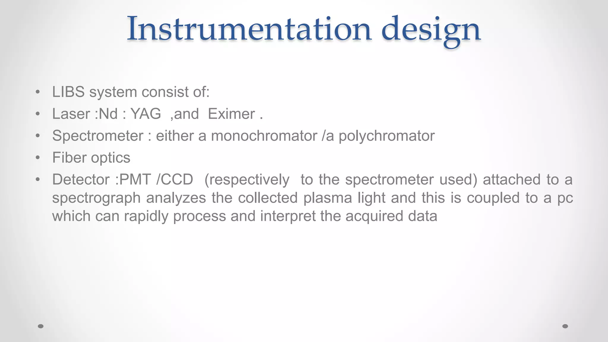 Elemental Analysis of Spinach Using LIBS | PPTX
