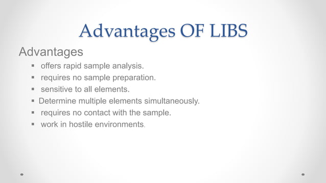 Elemental Analysis of Spinach Using LIBS | PPTX