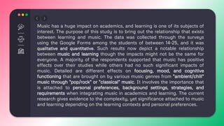 PPT on IMPACT of music on studies and enviornment | PPTX