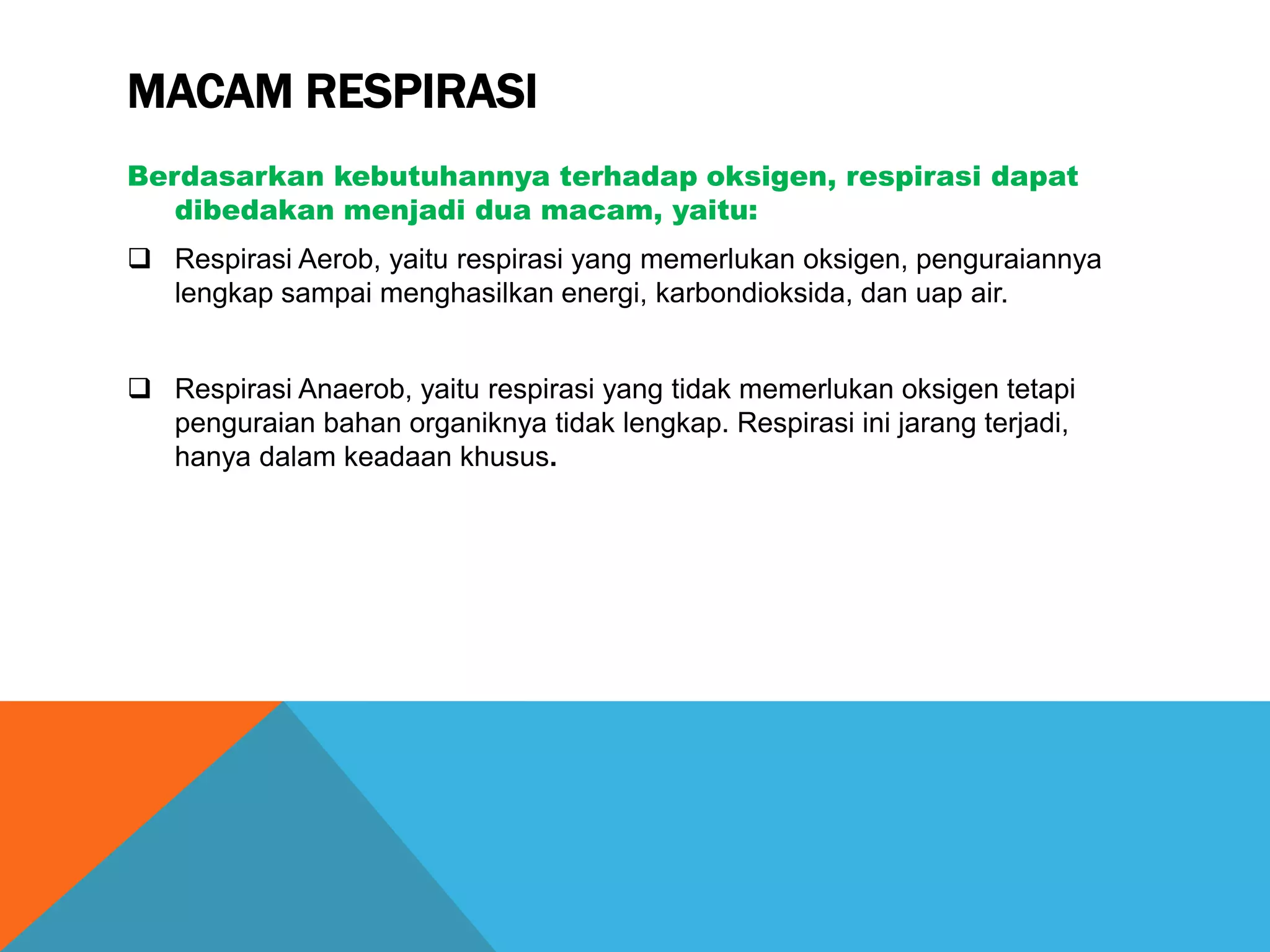 Respirasi tumbuhan | PPTX