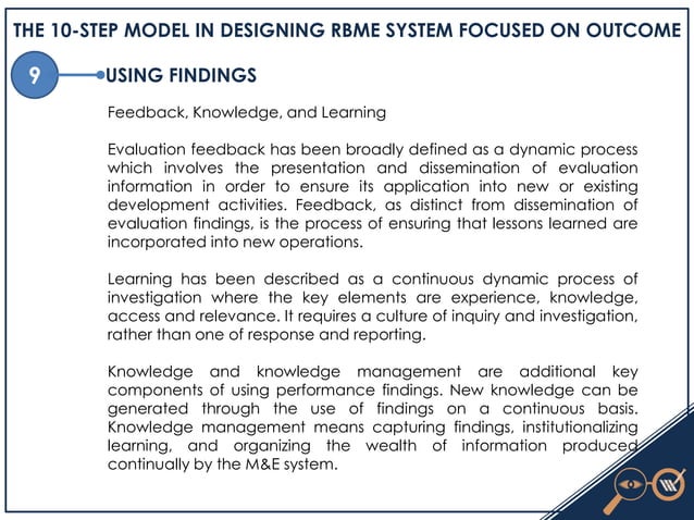 Ppt results based-monitoring-and-evaluation-g-dela-cruz | PDF