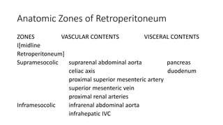 radiological anatomy of retroperitoneum powerpoint | PPTX