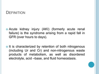 Acute Kidney Injury (for Undergraduates) | PPTX