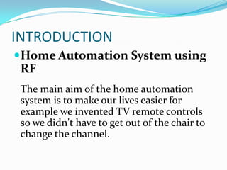 Ppt rf based home automation system 1 | PPT