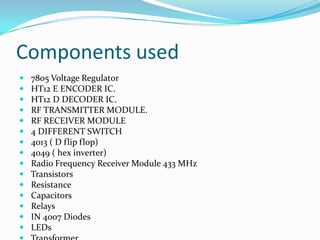 Ppt rf based home automation system 1 | PPT | Free Download