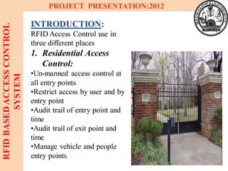 RFID BASED ACCESS CONTROL SYSTEM | PPT