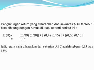 risk and return | PPTX