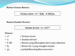 risk and return | PPTX