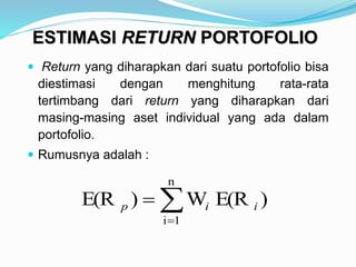 risk and return | PPTX