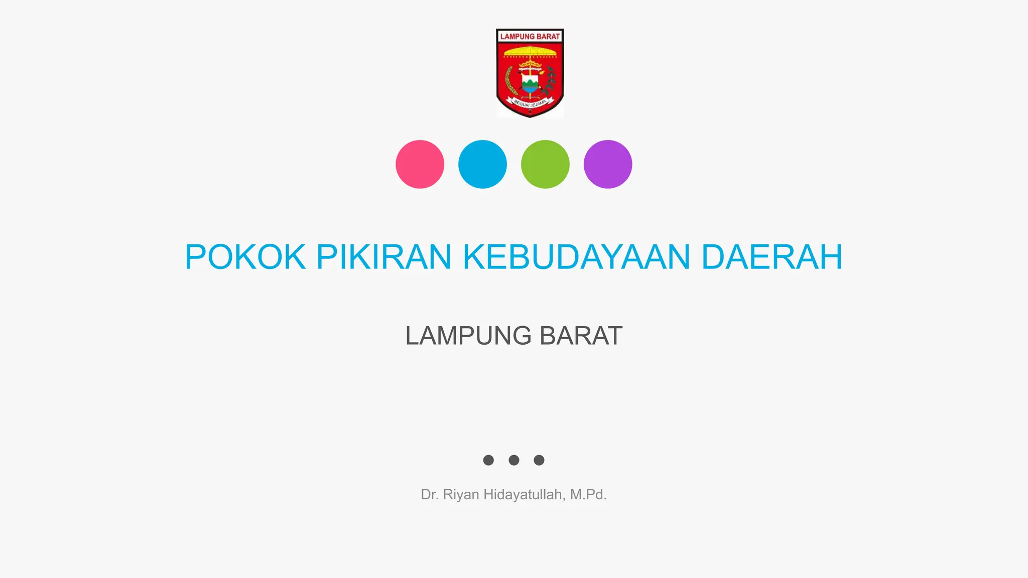 POKOK-POKOK (PPKD) PIKIRAN KEBUDAYAAN DAERAH | PPTX