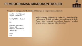 Robot Dengan Motor DC dan Atmega 16 | PPT