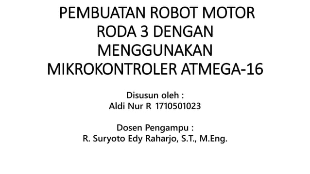 Ppt robot roda 3 aldi | PPT