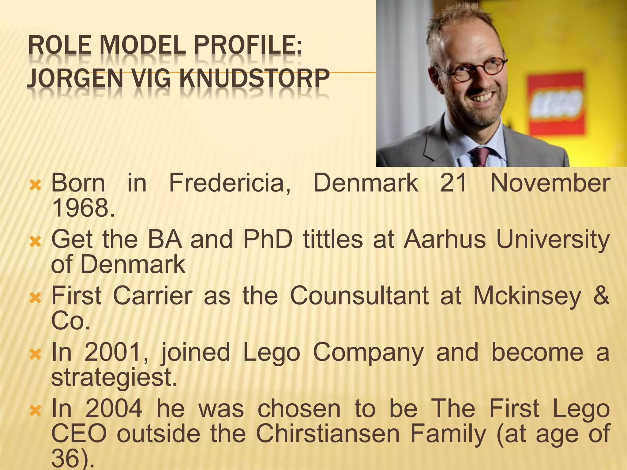 ROLE MODEL: JORGEN VIG KNUDSTORP (LEGO CEO) | PPTX