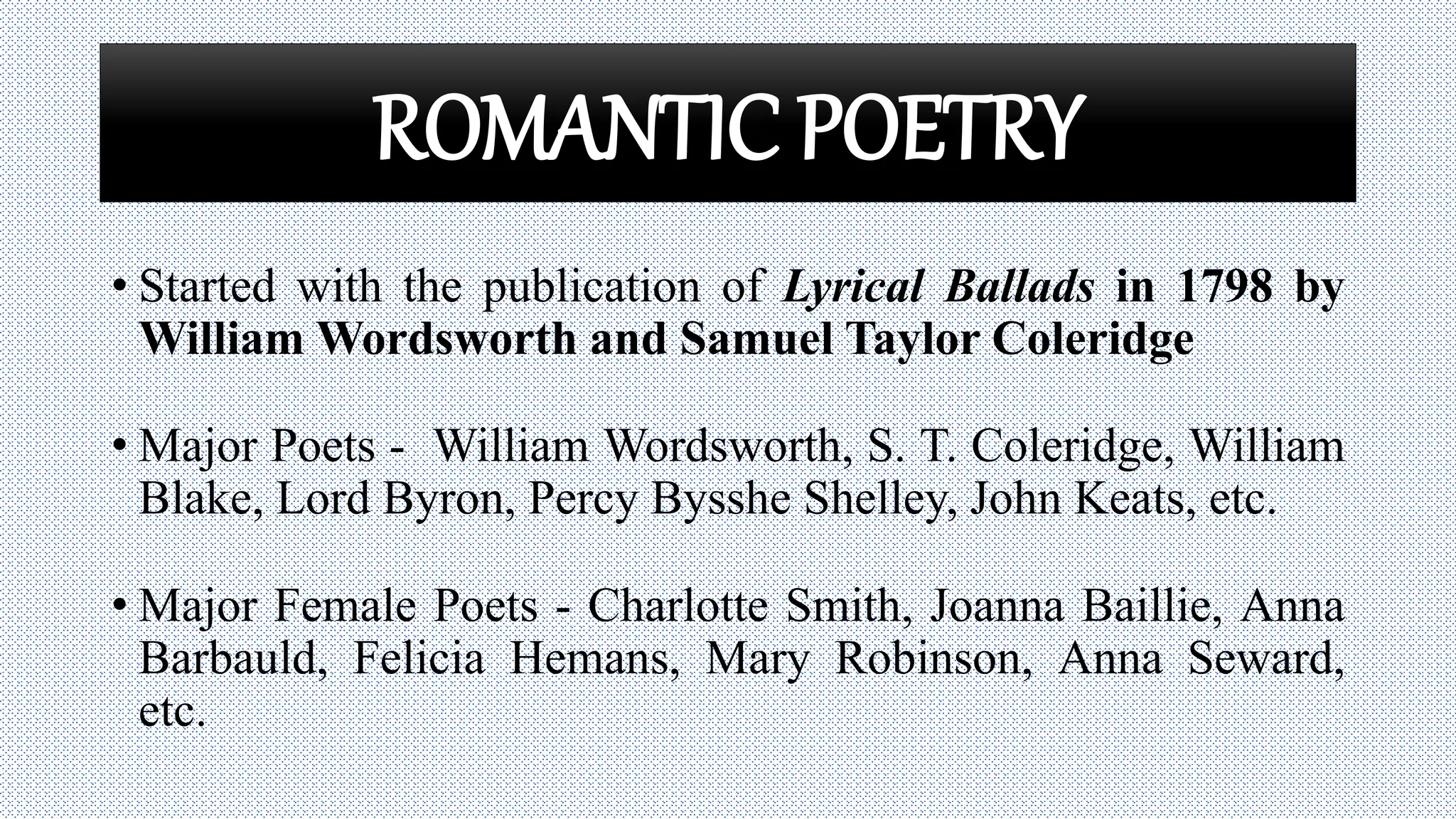 PPT on Romanticism and William Wordsworth | PPT