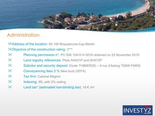 For sale Leaseback property Roquebrune- Cap Martin French Riviera | PPT