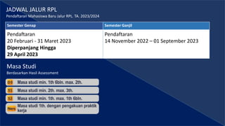 PPT RPL UNTUK MELANJUTKAN TINDAK LANJUT KULIAH | PPTX