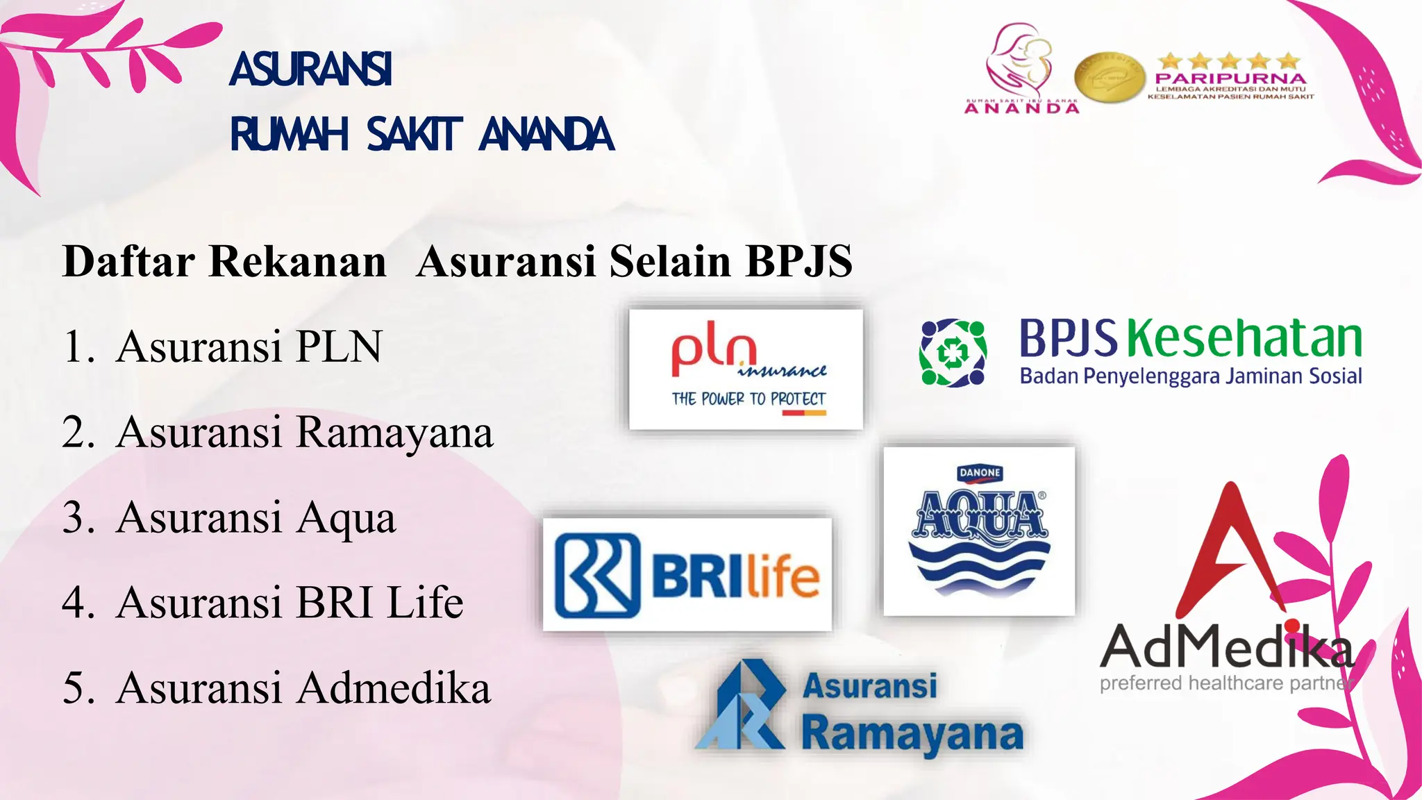 PPT RSIA Ananda mengenai bantuan dari Disnakertrans | PPTX
