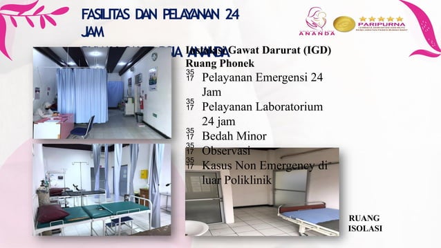 PPT RSIA Ananda mengenai bantuan dari Disnakertrans | PPT