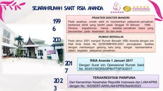 PPT RSIA Ananda mengenai bantuan dari Disnakertrans | PPT