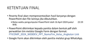 PPT Rulebook Web Development FTI COMP 2024.pptx