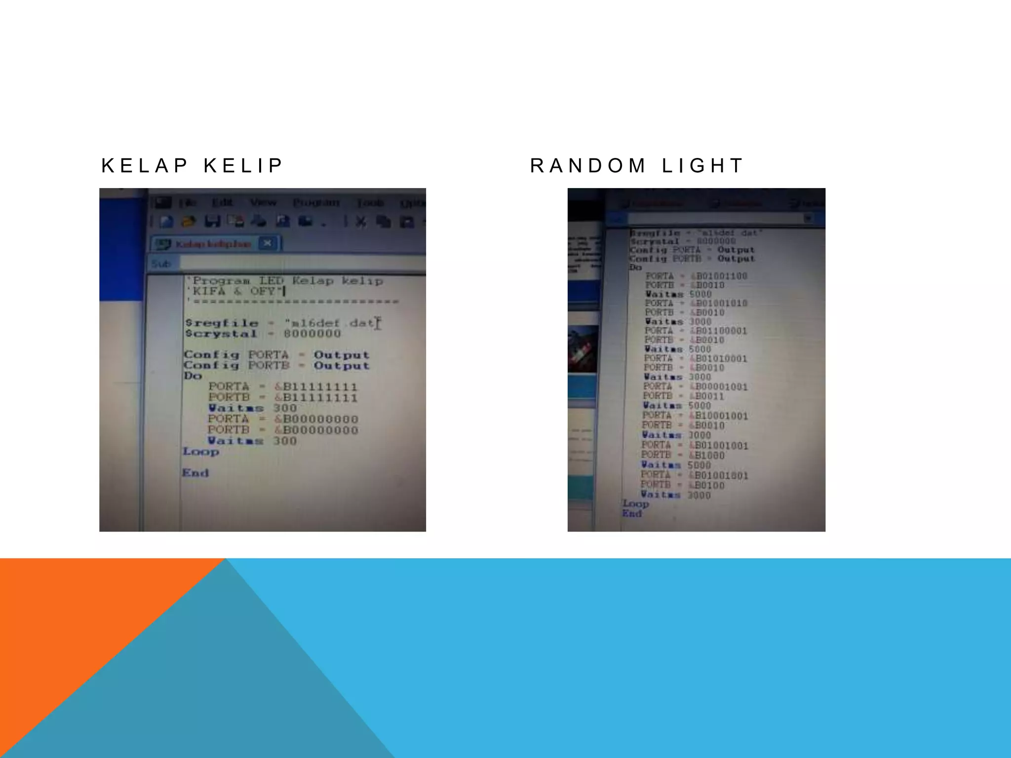 Running led dengan atmega16 | PPTX