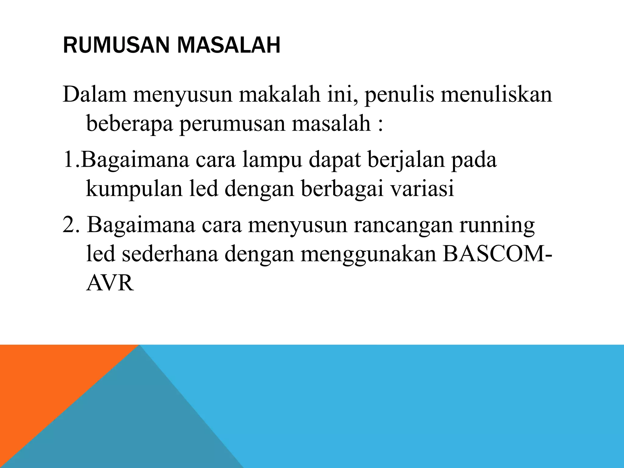 Running led dengan atmega16 | PPTX