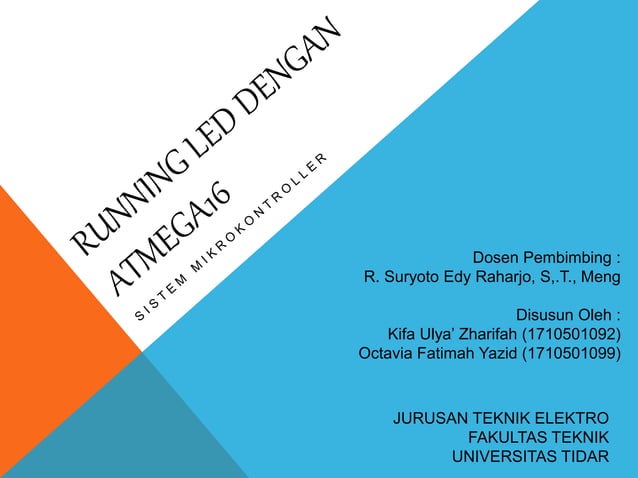 Running led dengan atmega16 | PPTX