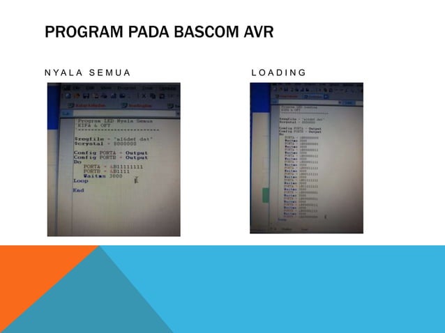 Running led dengan atmega16 | PPTX