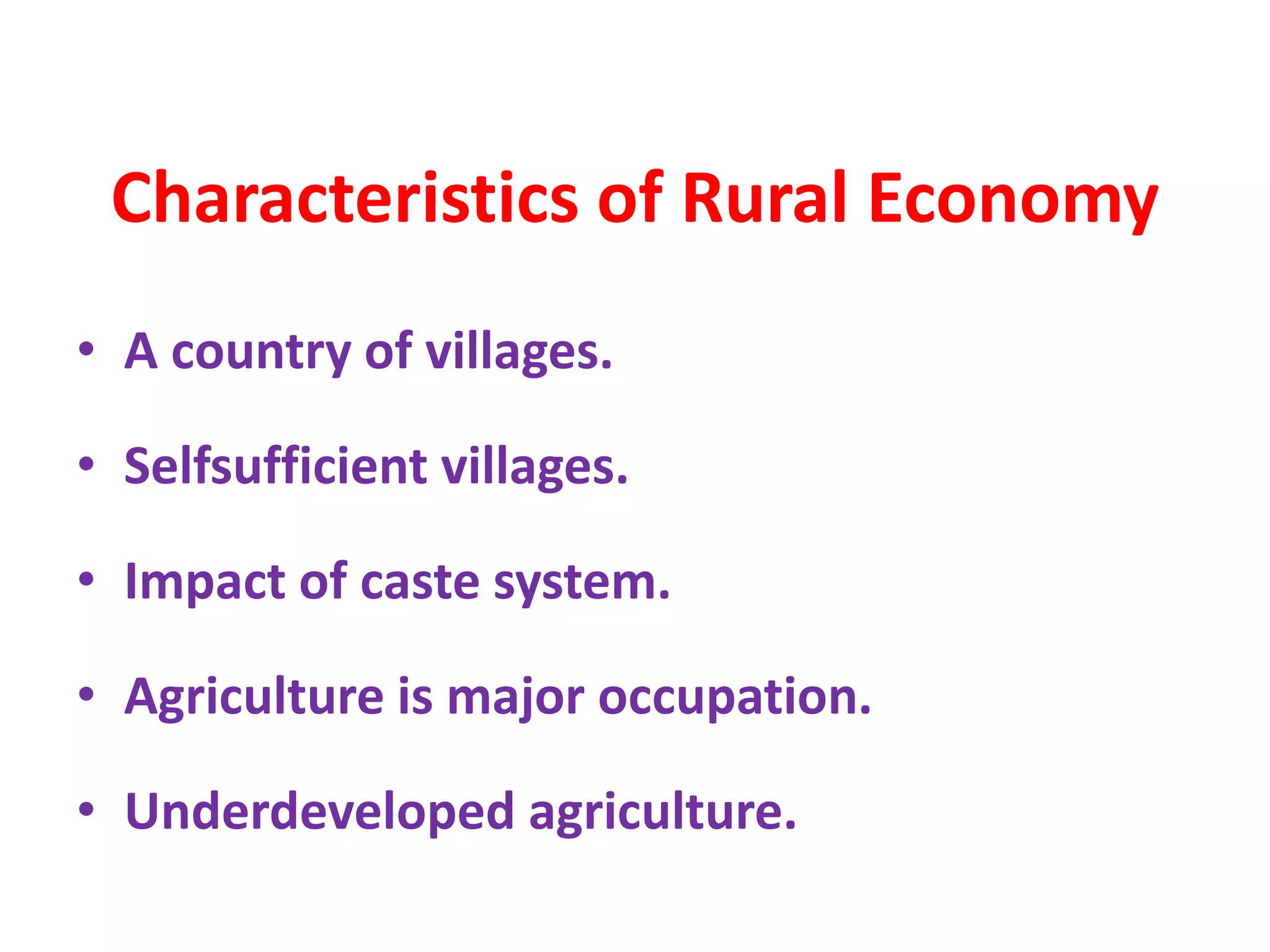 Ppt rural economy dr. b h damji | PPT