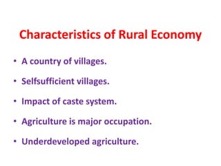 Ppt rural economy dr. b h damji | PPT