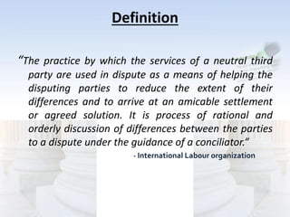 “Settlement of Dispute through conciliation proceeding” | PPTX