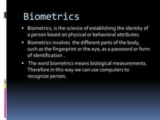 Boimetric using 8051 | PPTX