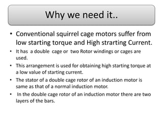 Double Cage Induction motor | PPTX