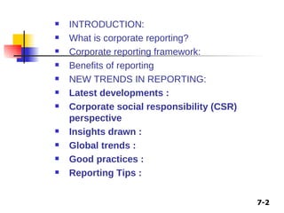 Corporate Reporting Practices | PPT