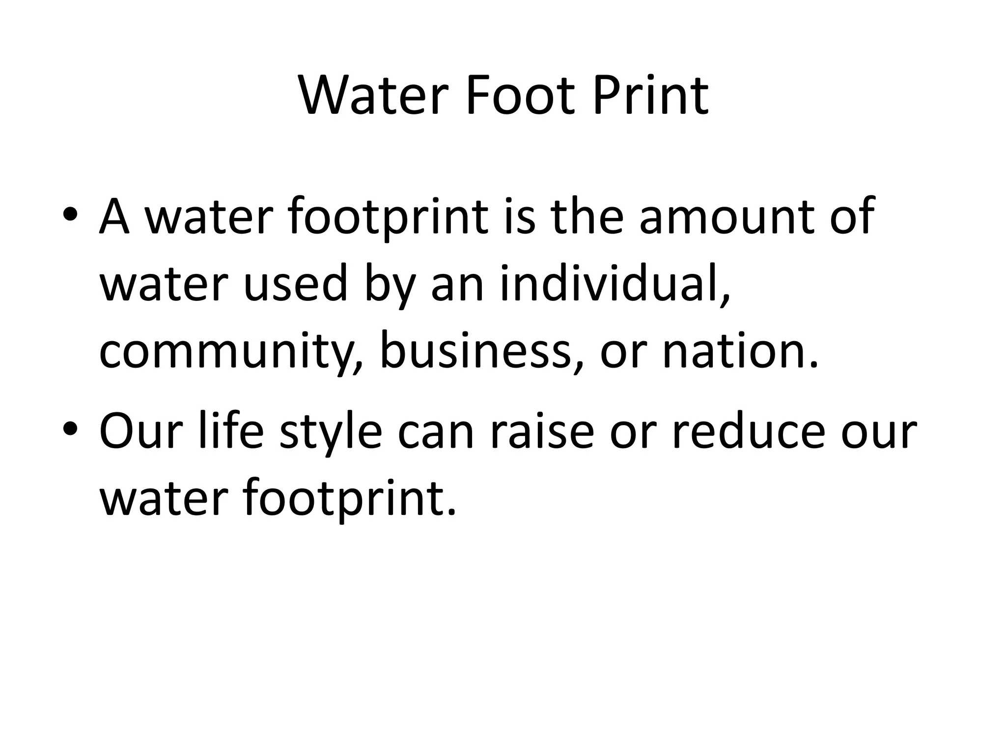Water Footprint Pak | PPTX