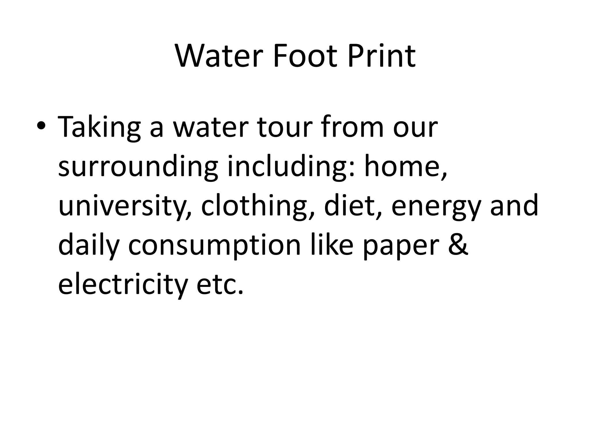 Water Footprint Pak | PPTX