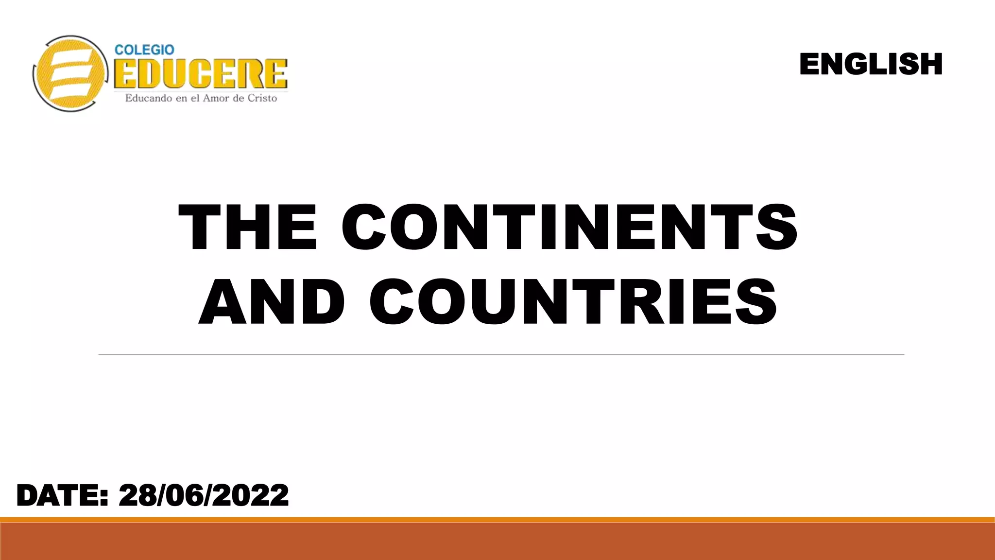 THE CONTINETS | PPTX