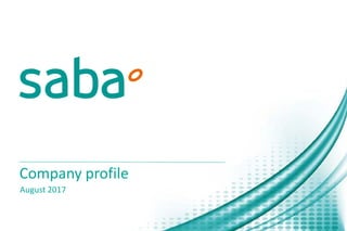 2017 Saba Company Profile | PDF