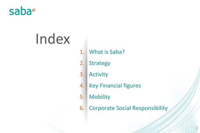2017 Saba Company Profile | PPT